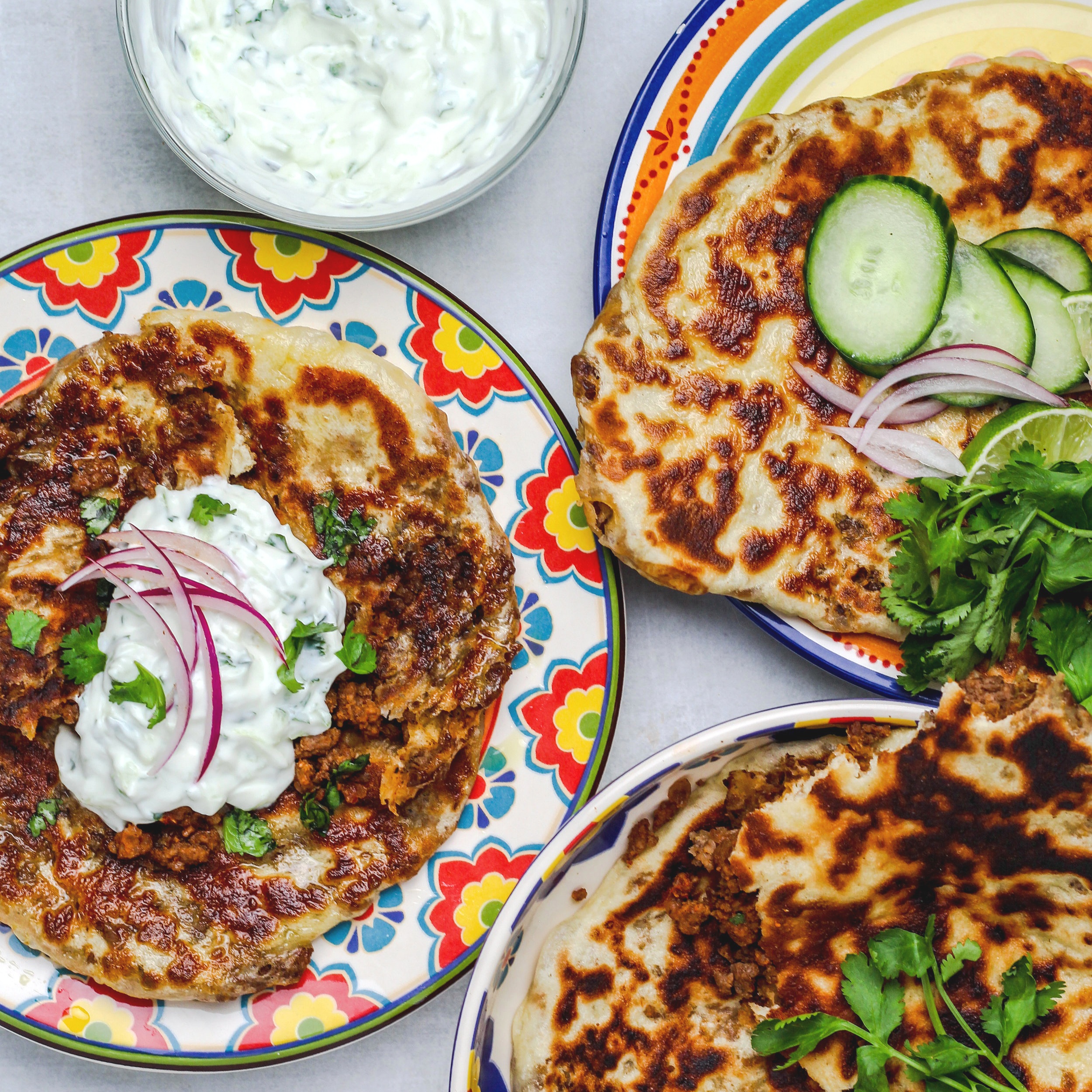 Easy Keema Stuffed Naan (Paratha) - Mom Under Pressure