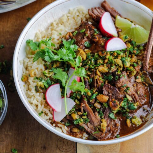 Easy Instant Pot Beef Mole - Mom Under Pressure